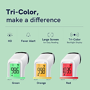No-Touch Thermometer for Adults and Kids, Fast Accurate Digital Thermometer with Fever Alarm & Silent Mode, FSA HSA Eligible, Easy-to-use, Forehead Thermometer for Babies, Kids & Elderly
