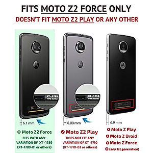 Casewe – Motorola Moto Z2 Force Flexible TPU Protective Bumper Case Cover/Compatible with Moto Mods - Black & Clear