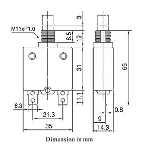 (2-Pack) Philmore B7030 30 Amp Push Button Circuit Breaker 32V DC or 250V AC