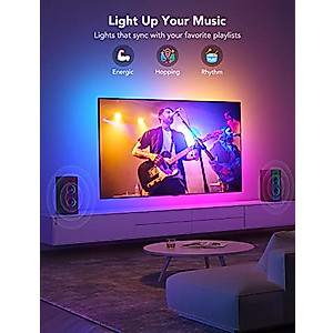 Govee TV LED Backlight, RGBIC TV Backlight for 55-75 inch TVs, Smart LED Lights for TV with Bluetooth and Wi-Fi Control, Works with Alexa & Google Assistant, Music Sync, 99+ Scene Modes, Adapter