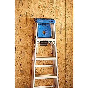 Tetra-Teknica GMH-01 4-in Steel Wall Mount Ladder and Wheelbarrow Hanger, Matte Black