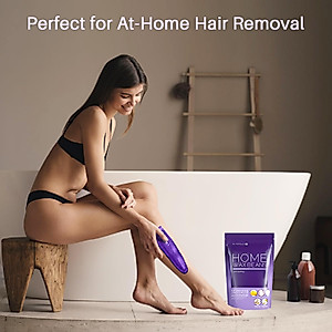 BLITZWAX Hard Wax Beads for Hair Removal 1lb Black Cologne Wax Beans for Coarse Hair Brazilian Wax for Bikini, Underarms, Back and Chest Large Refill Waxing beads for Women Men At Home Waxing