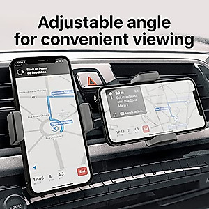 Bestrix Phone Vent Holder Cell Phone Mount Holder for Car with Double Clamp Grip, Compact & Durable for iPhone, Galaxy and All Smartphones Up to 6.5"