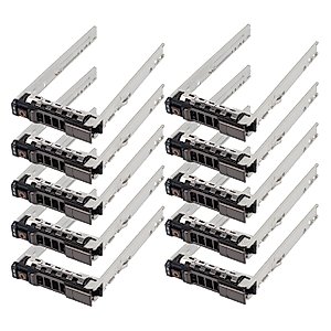 10PCS,2.5" Hard Drive Caddy Tray for Dell PowerEdge Server - T440 T640 R330 R430 T430 R630 T630 R730 R730XD R830 R930 for G176J and 0G176J