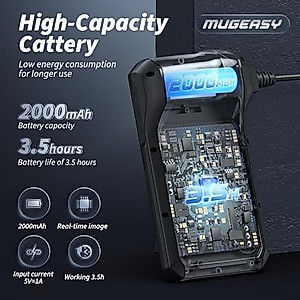 Endoscope Camera with Light - Inspection Borescope Camera with 4.3" IPS Screen, 1920P HD Snake Camera with 8 LED Lights, 16.4FT Semi-Rigid Cord Bore Scope, IP67 Waterproof Endoscope for Sewer(Orange)