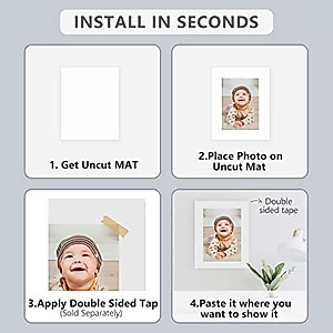 Somime 25 Pack Backing Boards Only - 11x14 Uncut White Mats Matboards, Acid Free Backerboards for Art Prints, Ideal for Photos/Pictures/Prints/Frames/Arts