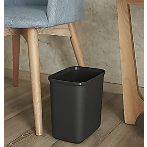 kubvici 6L Mini Trash Can 1.6 Gallon Trash Can Set of 3 Suitable for Bathroom, Car, Bedroom, Kitchen, Office, Living Room (Charcoal Gray, 3)