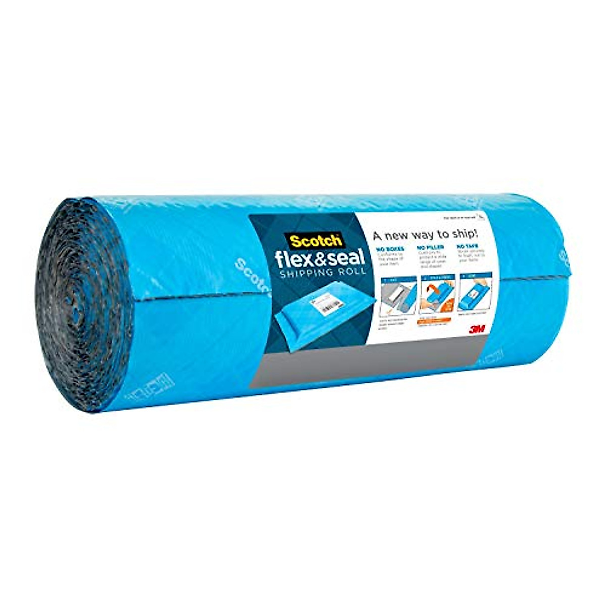 Scotch Flex and Seal Shipping Roll, 10 ft x 15 in, Just Ship It, No Boxes, No Tape, Easy Packaging Alternative to Poly Mailers, Shipping Bags, Bubble Mailers, Padded Envelopes, Boxes (FS-1510)