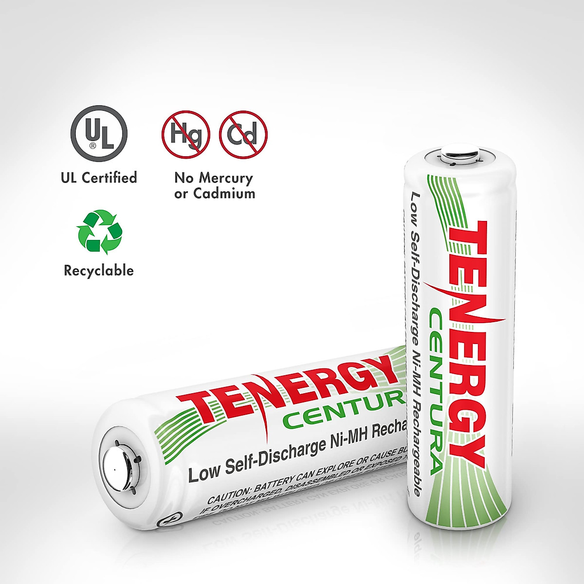 Tenergy Centura NiMH Low Self Discharge Rechargeable Battery Assortment Pack, Includes Battery Sizes AA AAA C D Rechargeable Batteries, 24 Pack