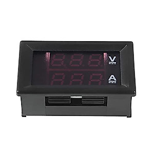 ALMOCN 4 Pack 0.28" LED Digital Voltmeter Ammeter, DC 100V 10A Voltage Current Tester Digital Multimeter Display Volt Meter Gauge(Red&Blue Display)