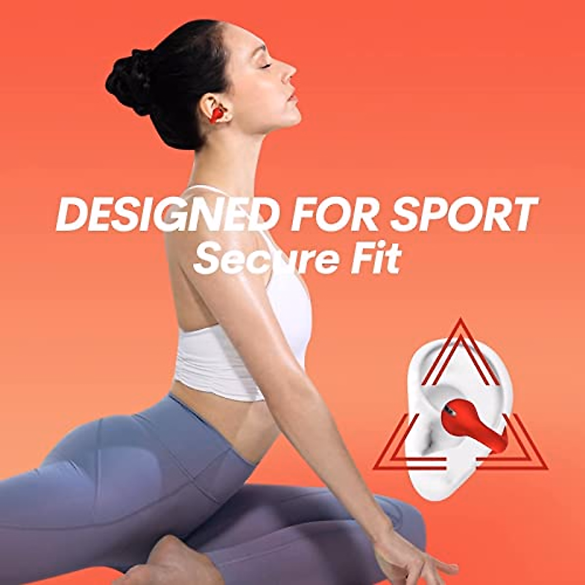 Loluka Open Ear Earbuds Bluetooth Wireless Ear Clip Bone Conduction Headphones Bone Conduction Earbuds Headset Bone Conducting Outer Open Ear Headphones Wireless Bluetooth Head Set