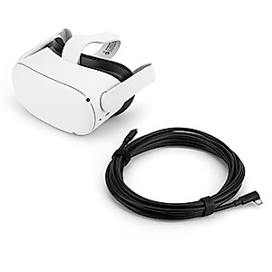 Certusfun Link Cable Compatible for Quest 1 2 Pico 4, 16 FT VR Headset Cable Accessories for Steam VR Games, USB 3.2 Gen 1 Type C to C High Speed Data Transfer Cord for Gaming PC (Black)