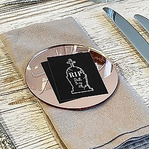 Death to My 20s Party 30th Birthday Party Supplies Decorations 30th Birthday Party Supplies Black Funeral Rip to My 20s Birthday Party Supplies 50PCS Napkins for My Youth Party