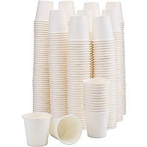 Nicunom 400 Count White Paper Bath Cups, 2 oz Small Paper Disposable Bathroom, Espresso, Mouthwash Cups, Disposable Paper Cups for Coffee, Water, Tea, Juice