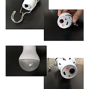 KK.BOL Portable Solar Led Light Bulb Rechargeable Solar Lamp S-1200-01 for Outdoor Lighting Fishing Camping Chicken coop Lamp Lights