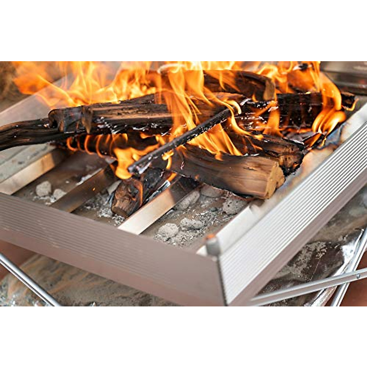Dutch Oven Fire Table Bundle | Pop-Up Fire Pit + Frontier Grates | Portable Dutch Oven Table & Fire Pit | 13lbs. Total Weight | Packs Smaller Than A Camping Chair | Heat Shield Included
