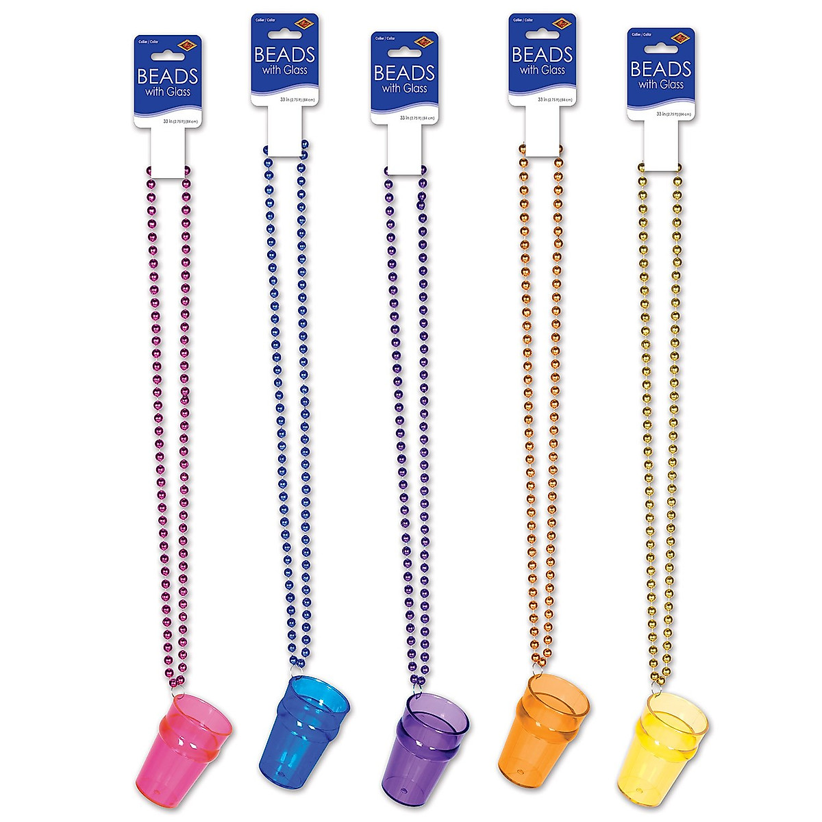 Beads with Glass Assorted Colors
