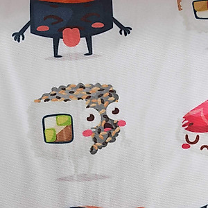 Women's tote bag/Sushi feast - Sports Gym Lunch Yoga Shopping Travel Bag Washable - 1.47X0.98 Ft