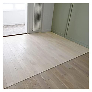 Clear PVC Desk Chair Mat 1.5mm Transparent PVC Large Office Chair Mat for Hardwood Floor, Non-slip Entrance Door Mats, Can Be Cut,Waterproof Non-slip Mat,85/105/125/145/165cm wide,100-600cm for Office