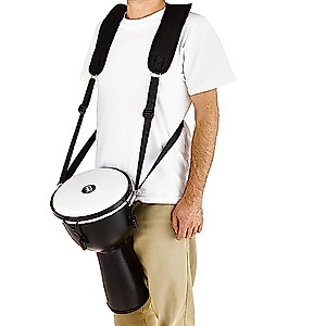 Meinl Percussion Djembe Strap with Quick Change Hook-Heavy Duty Nylon, Adjustable Shoulder Padding, Black, one Size (MDJS2)