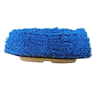 TERAVAN 8 Inch Blue Obround Medium Soft Flow Through Brush with Flagged Ends for RV's and Larger Vehicles