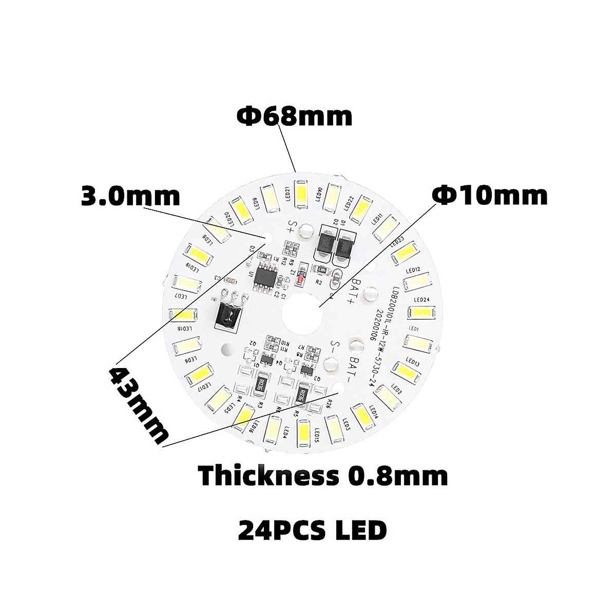 Shanrya Light Chip Panel, Lamp Panel Board 3.2V/3.7V with Remote Control for Solar Flood Lights for Garden for Solar Garden Lights for Home