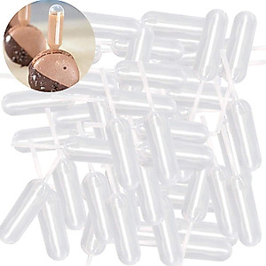 100 Pcs 4ml Clear Plastic Pipettes Disposable Liquid Dropper Pipettes Squeeze Transfer Pipettes Liquid Injector for Strawberry Cupcakes, Chocolate and Ice Cream