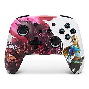 PowerA Enhanced Wireless Controller for Nintendo Switch - Blood Moon Zelda, Nintendo Switch Lite, Gamepad, Game Controller, Bluetooth Controller, Rechargeable - Nintendo Switch