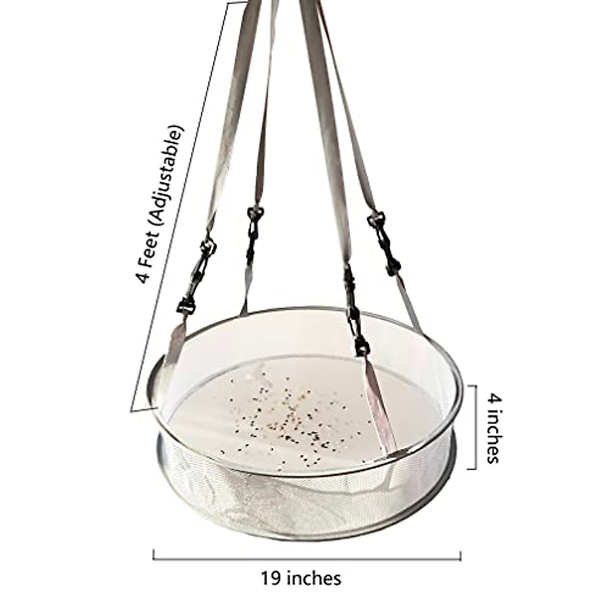 Seed/Shell Catcher for Bird Feeders Platform 19 x 19 x 4 inches Birdseed Hoop Outdoor Garden Hanging Tray