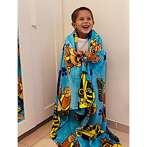 Tstars Paw Patrol Fleece Blanket Rubble Digging Plush Blankets for Toddler Kids Boys