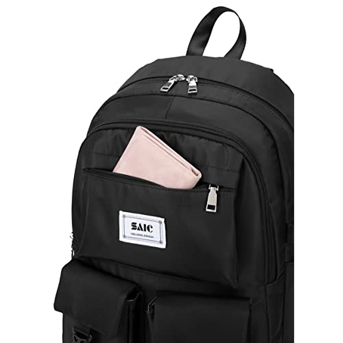 Allviper Fashion School Schoolbag Roomy Laptop Backpack for Girl and Boy Travel Daypack Black