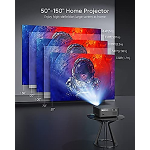 1080P Native 5G Projector with WiFi and Bluetooth,FunFlix 600 ANSI High Brightness Projector,Movie Outdoor Projector,4K Support, 300 Inch,Dust-Proof Projector for HDMI, USB, Phone, Laptop, TV Stick