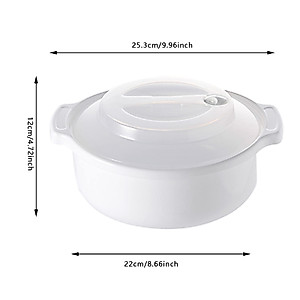 Cheeren 70oz/2L Microwave Ramen Cooker Noodle or Soup Bowl ，Perfect for Breakfast, College Dorm Essentials for Boys Girls,Office, Dishwasher-Safe (Large)