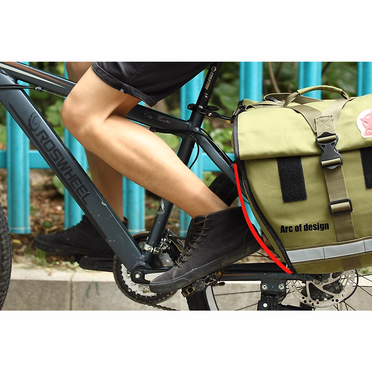 ArcEnCiel Bike Bag Bicycle Panniers Water-Resistant Large Capacity Rack Trunks Rear Seat Carrier Pack - Rain Cover Included