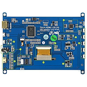 waveshare TOP1 7inch Capacitive Touch Screen LCD (H) HDMI IPS Display Computer Monitor 1024×600 Pixels Supports Raspberry Pi/Jetson Nano/Windows 11 Game Console