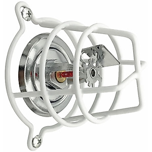 Happy Tree (2 Pack) White Fire Sprinkler Head Guard Cover for Both 1/2" & 3/4" Fire Head for Protecting Flush Mount & Side Wall & Pendent Head Semi - Recessed Sprinkler Head Cage