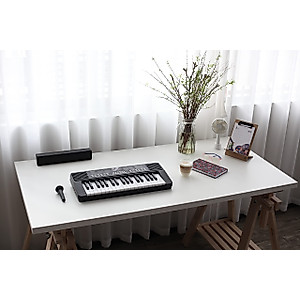 SUNLP 37-Key Electronic Keyboard, Multi-Function Portable Electric Piano Keyboard With Double Speaker, Built-in Chargeable 3.7V Li-ion Battery With Microphone For Kid Beginners Portable Use