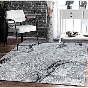 GLORY RUGS Modern Abstract Area Rug 8x10 Beige Cream Large Rugs for Home Office Bedroom and Living Room