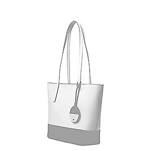 Kate Spade New York Briel Large Leather Tote in Warm White/Grey (White/Grey)