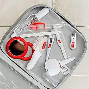 American Red Cross Deluxe Health and Grooming Kit| Infant and Baby Grooming | Infant and Baby Health | Thermometer, Medicine Dispenser, Comb, Brush, Nail Clippers and More with Convenient Tote