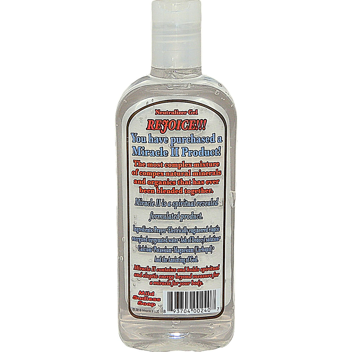 Miracle II Soap, Neutralizer Gel, 8 fl oz (232 ml)