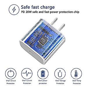 iPhone14 13 12 11 Fast Charger[ MFi Certified] 20W PD USB C Wall Charger Block with Extra Long 6TF Type C to Lightning Cable Compatible with iPhone 14/14 Pro Max/13/13Pro Max/12/11Pro