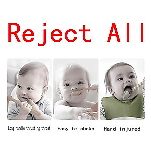 Baby Silicone Training Equipment Toddler Spoon Baby Led Weaning Stage 1 (2 Pieces) Spoons for Stage 1 for 6mos+ Anti Choke Barrier BPA Free (Sakura Pink)