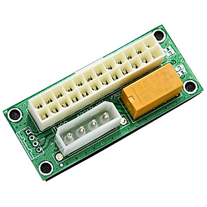 BAY Direct 2-Pack Add2PSU Multiple Power Supply Adapter (ATX 24Pin to Molex 4Pin) and Daisy Chain Connector-Ethereum Mining ETH Rig Dual Power Supply Connector