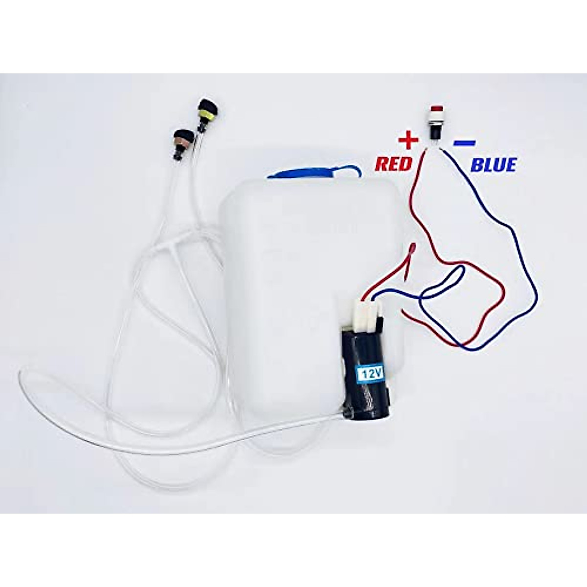 DYKL 12VUniversal Car 99300 Windshield Washer Pump Washer Fluid Reservoir Bottle Kit with Pump Jet Button Switch