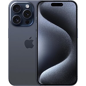 Apple iPhone 15 Pro, 256GB, Blue Titanium - Unlocked (Renewed)