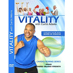 Exercise for Seniors DVD Program- 3 Senior exercise DVDs + Resistance Band. Demonstrated both as standing and chair exercise you choose what is best for you. Fun, easy to follow, go at your own pace.