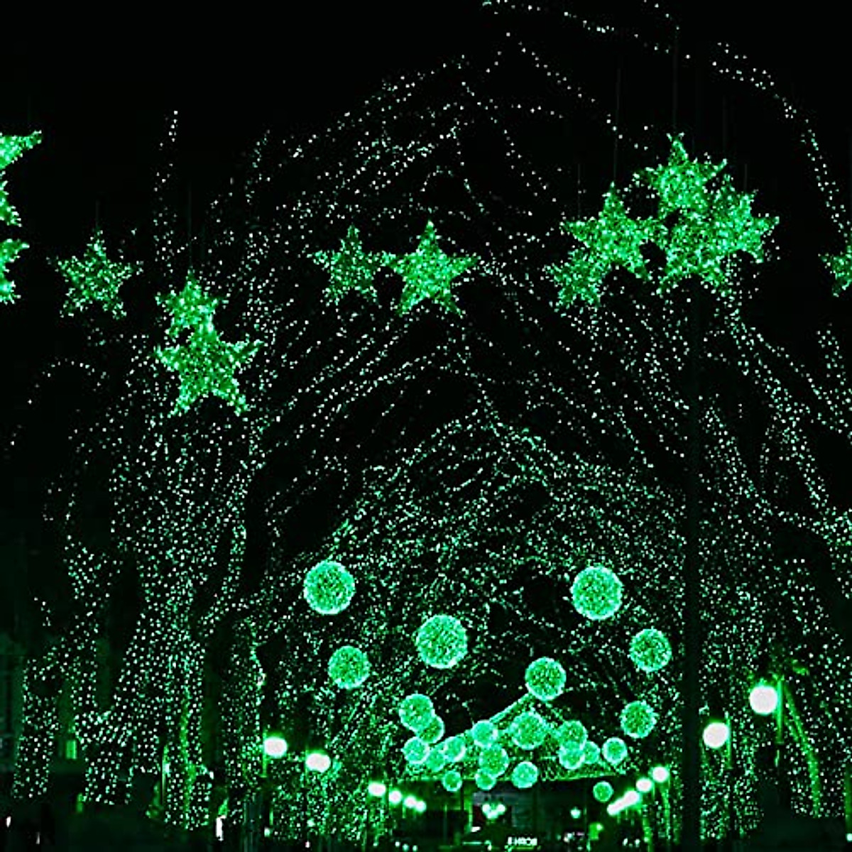 Twinkle Star 2 Pack Outdoor Solar String Lights, 39.4 FT 120 LED Solar Powered Christmas Decorative Fairy Lights with 8 Modes, Waterproof Light for St. Patrick¡¯s Day Patio Yard Wedding Party, Green