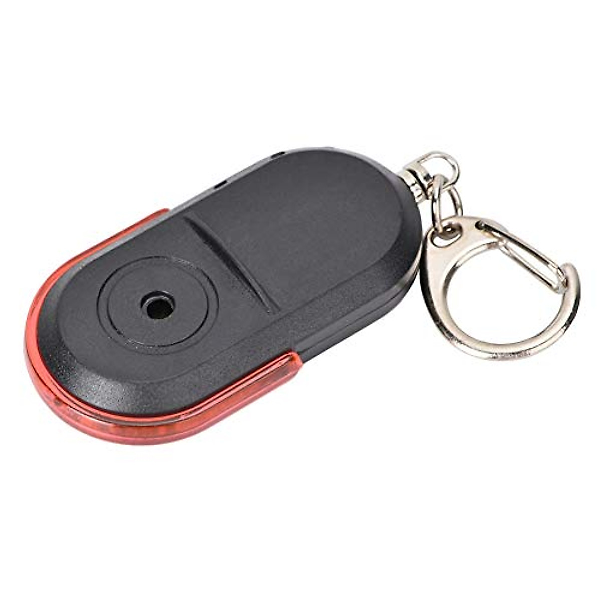 Whistle Key Finder, Wireless Anti Lost Alarm Key Finder Lost Sound LED Light with Battery Red Ey Keyring Locator Whistle (Red)