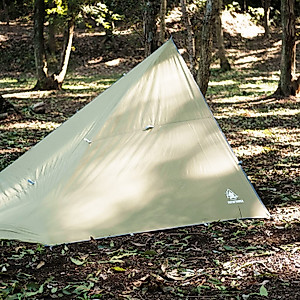 Self Reliance Outfitters Pathfinder Waterproof Nylon Tarp, OD Green, 7'8" x 7'8", Lightweight, Water-repellent, for Hiking, Tactical, Camping Use